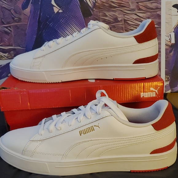 Puma | Shoes | New Puma Serve Pro Soft Foam White And Red Mens 4 ...